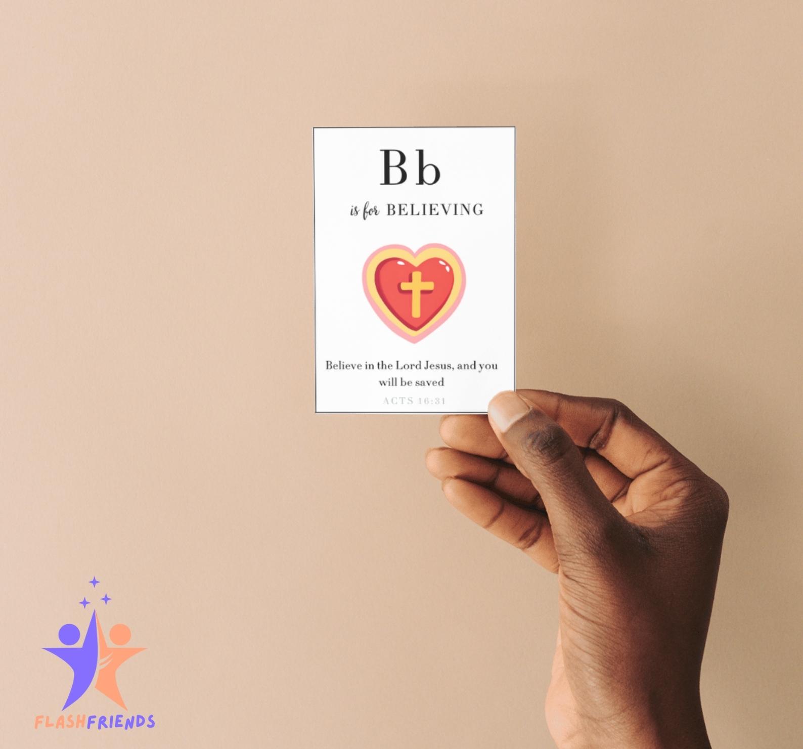 Printable ABC Bible Verse Flash Cards | Scripture Memorization Alphabet ...