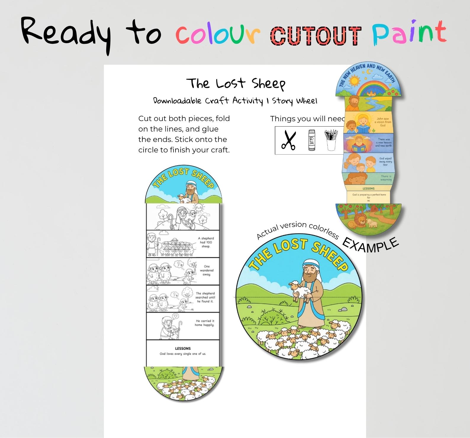 The Lost Sheep Bible Craft | God’s Love Lesson | Christian Coloring ...
