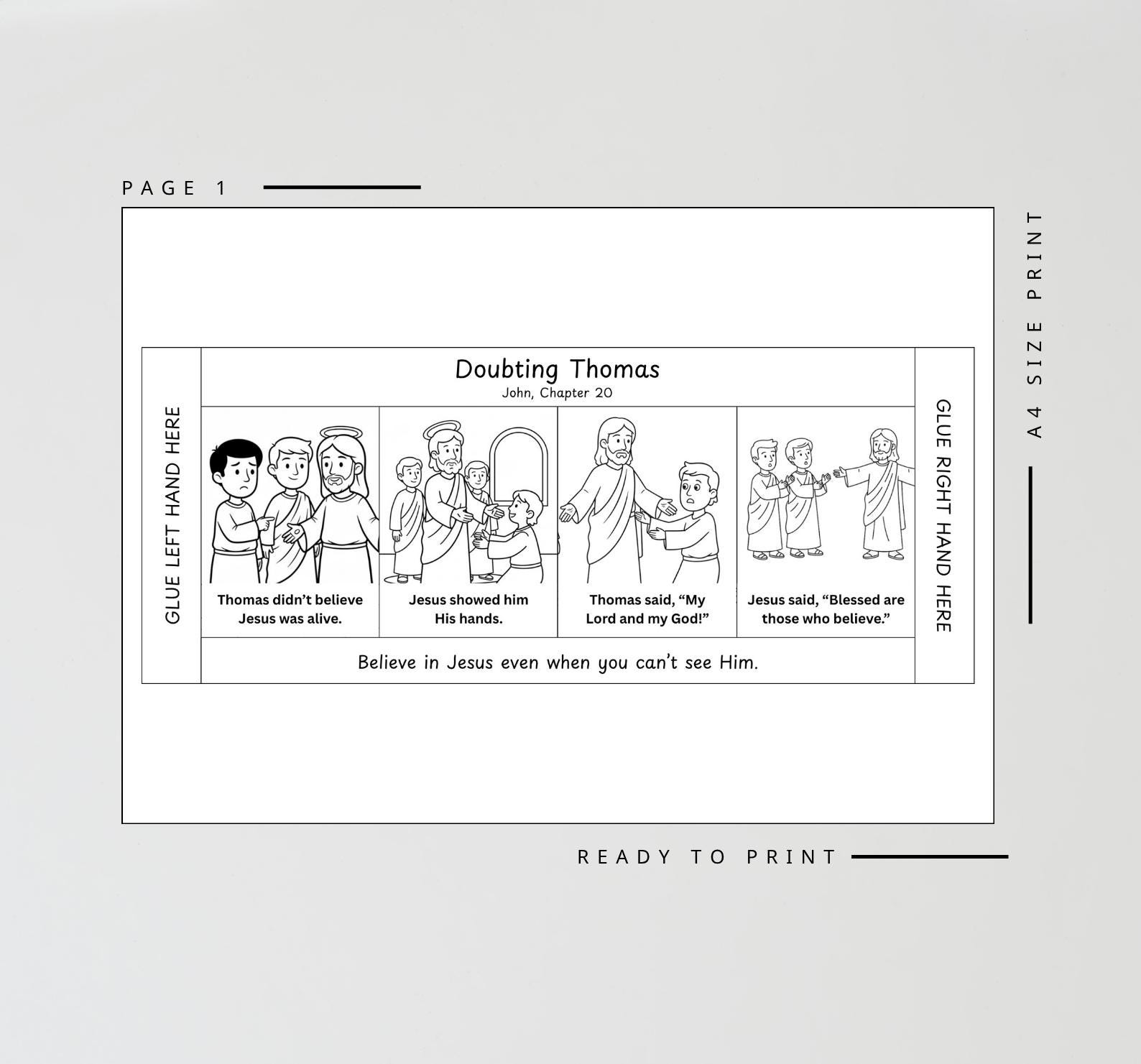 Doubting Thomas Prayer Hands Craft | Believe Without Seeing Lesson ...