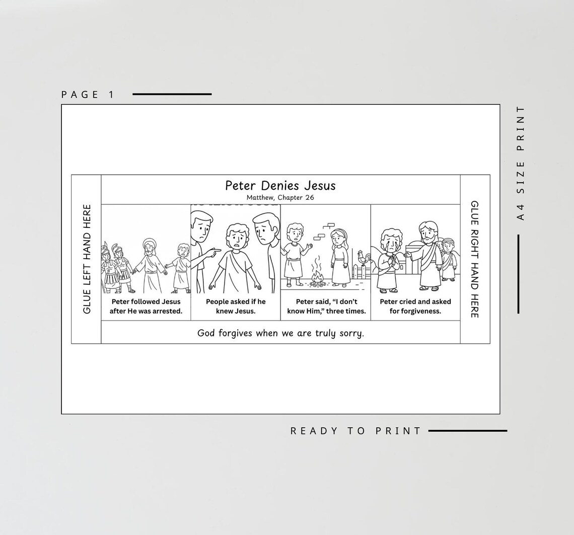 Peter Denies Jesus Prayer Hands Craft | God Forgives Us Lesson ...