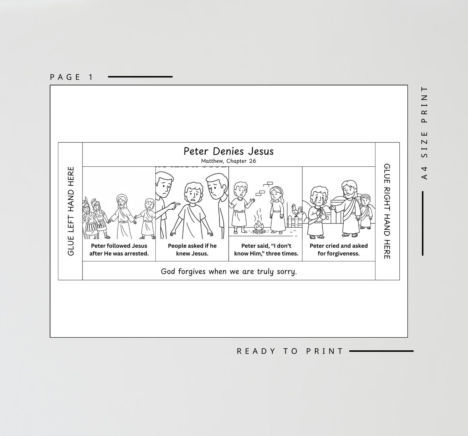 Peter Denies Jesus Prayer Hands Craft | God Forgives Us Lesson ...