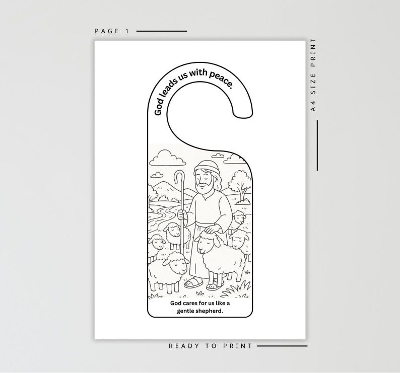 Psalm 23 Kids Bible Craft Door Hanger | the Lord is My Shepherd Craft ...