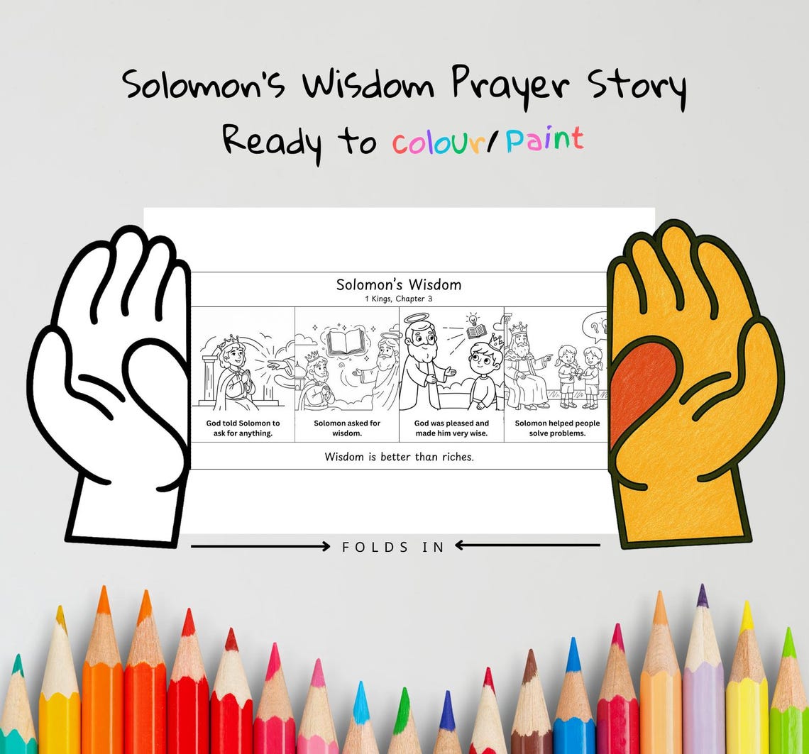 Solomon’s Wisdom Prayer Hands Craft | Choose Wisdom Lesson | Christian ...