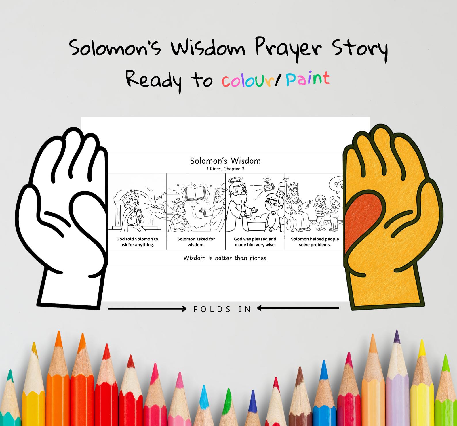 Solomon’s Wisdom Prayer Hands Craft | Choose Wisdom Lesson | Christian ...
