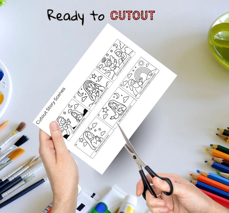 Angel Gabriel and Mary Bible Crown Printable | God’s Plan | Christian ...