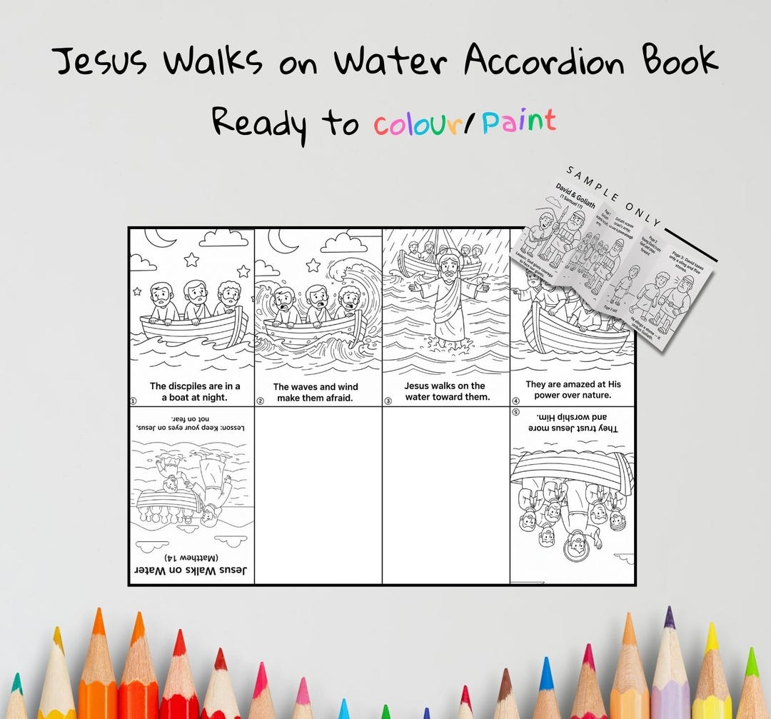 Jesus Walks on Water Bible Craft | Kids Sunday School Activity | Bible ...
