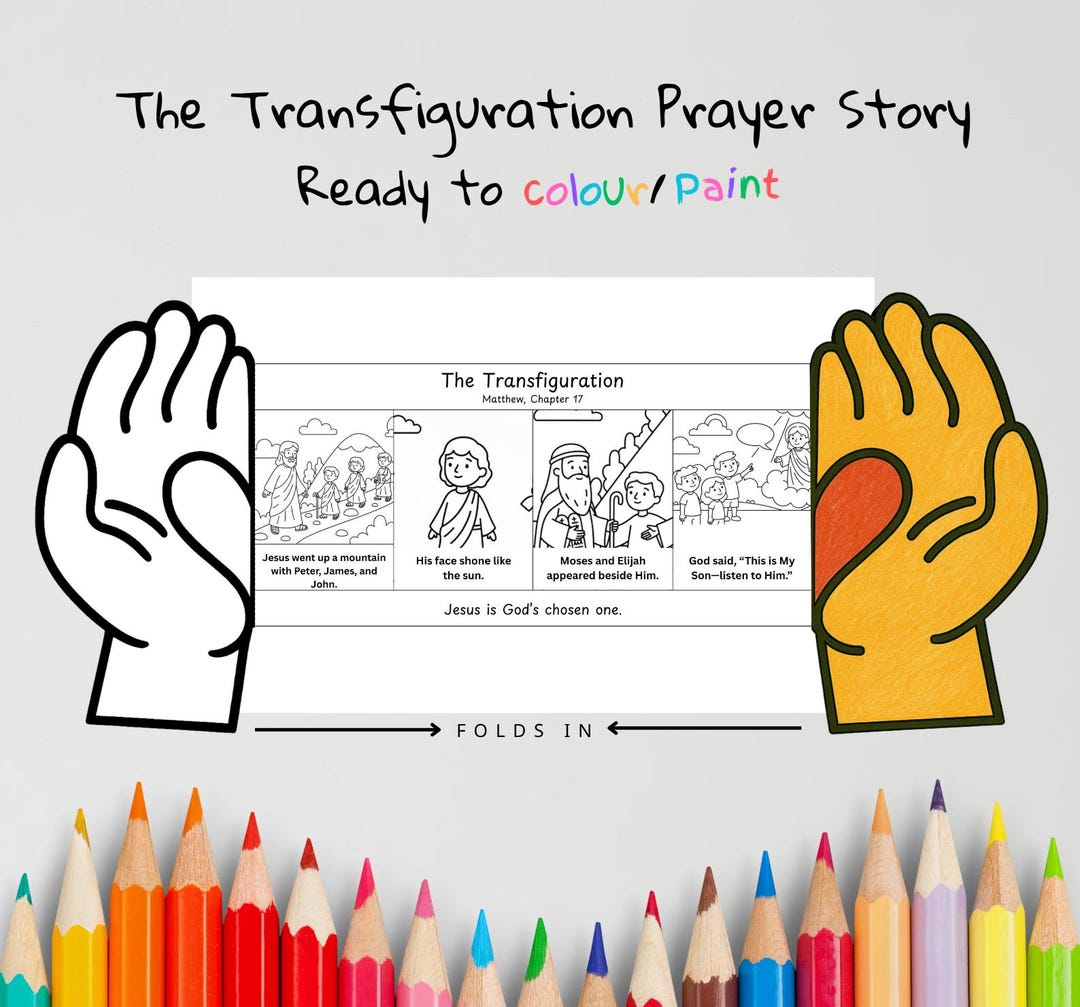 Transfiguration Prayer Hands Craft | Jesus is God’s Son Lesson ...