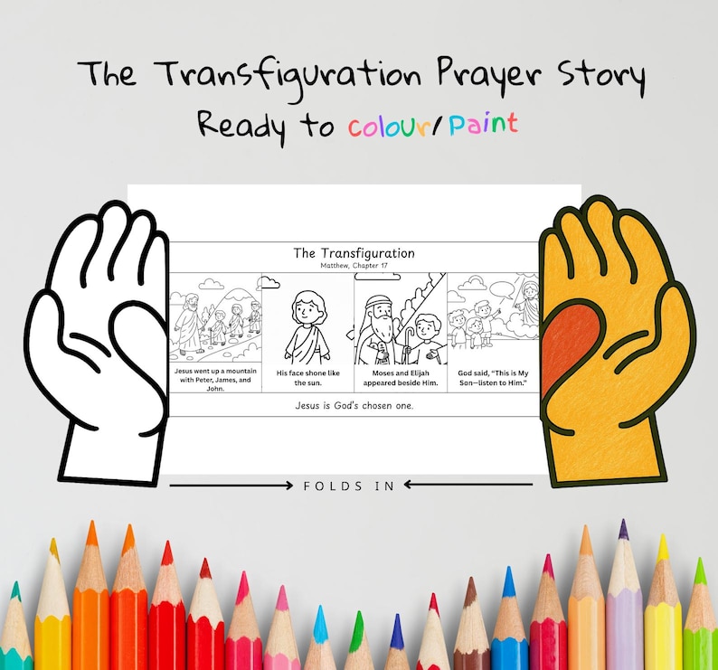 Transfiguration Prayer Hands Craft | Jesus is God’s Son Lesson ...