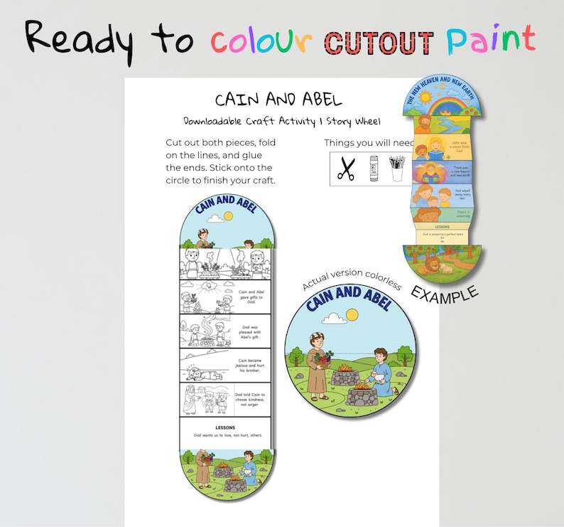 Cain and Abel Bible Craft | Jealousy & Kindness Lesson | Sunday School ...