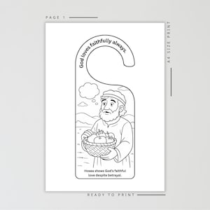 Amos Basket of Fruit Kids Bible Craft Door Hanger | Amos 8 Coloring ...