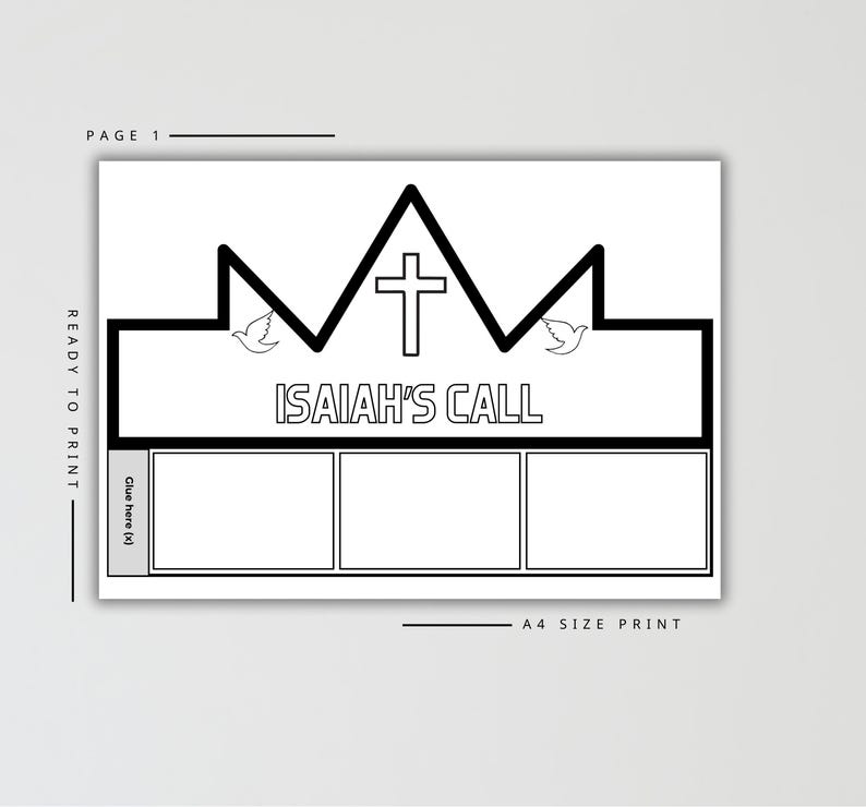 Isaiah’s Call Bible Crown Printable | God Calls Isaiah | Christian ...