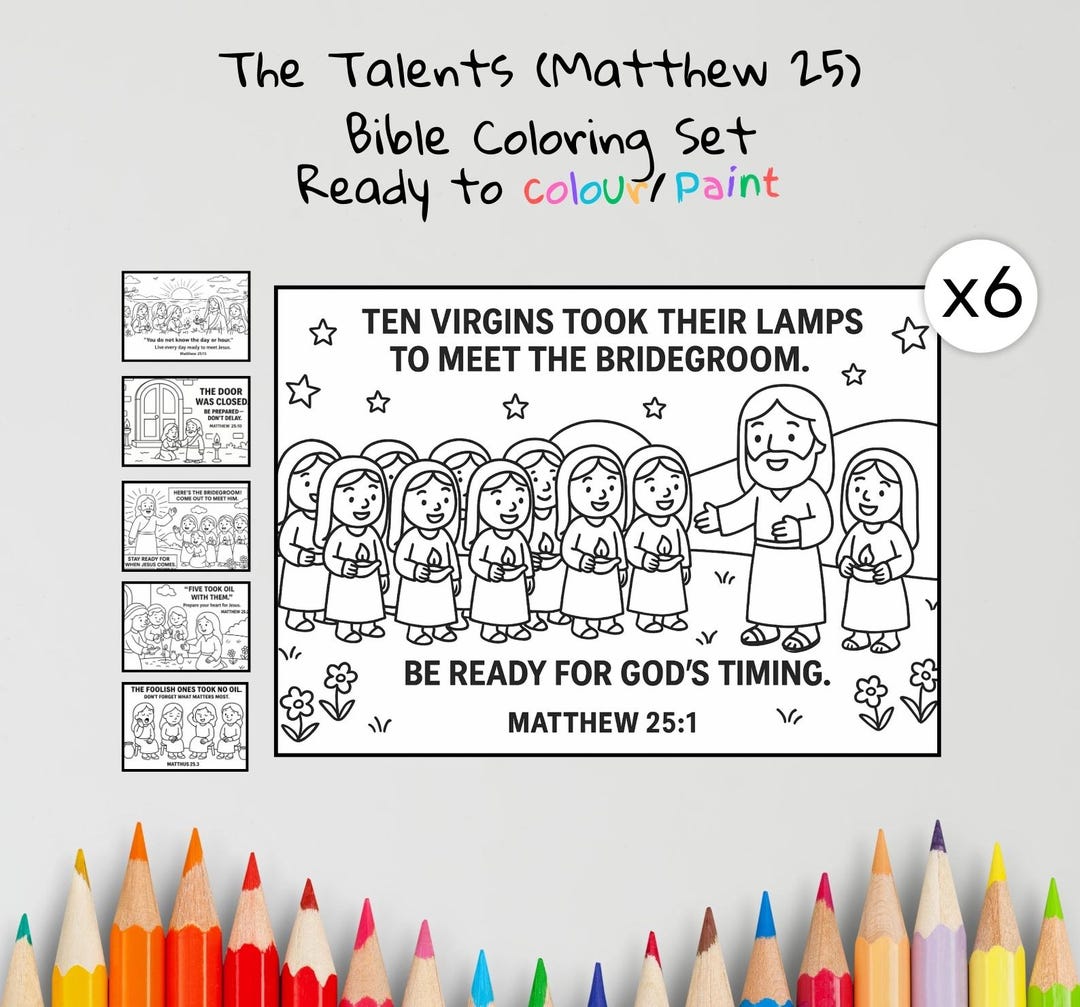 Parable of the Talents Coloring Pages Craft | Kids Bible Craft ...