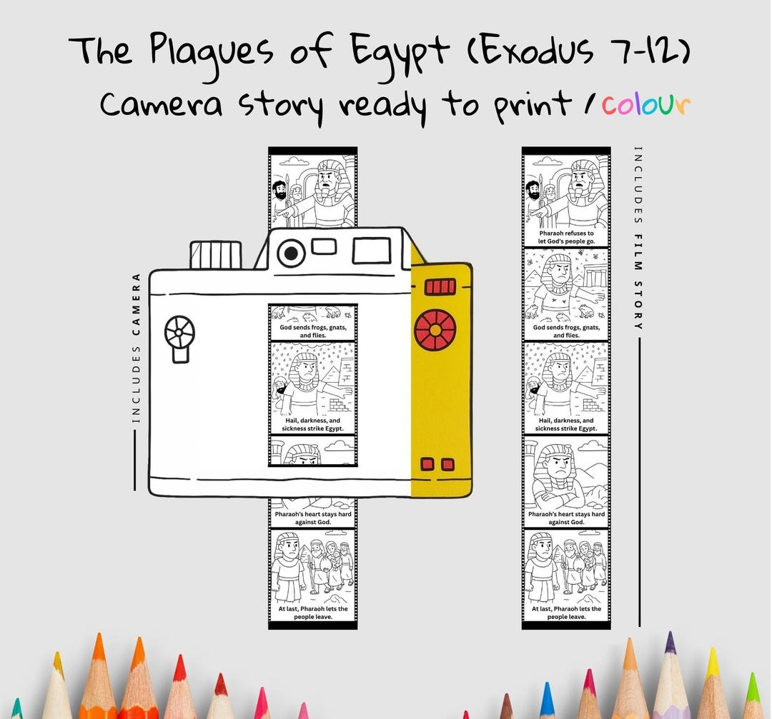 Plagues of Egypt Bible Camera Film Craft | Kids Bible Story Activity ...