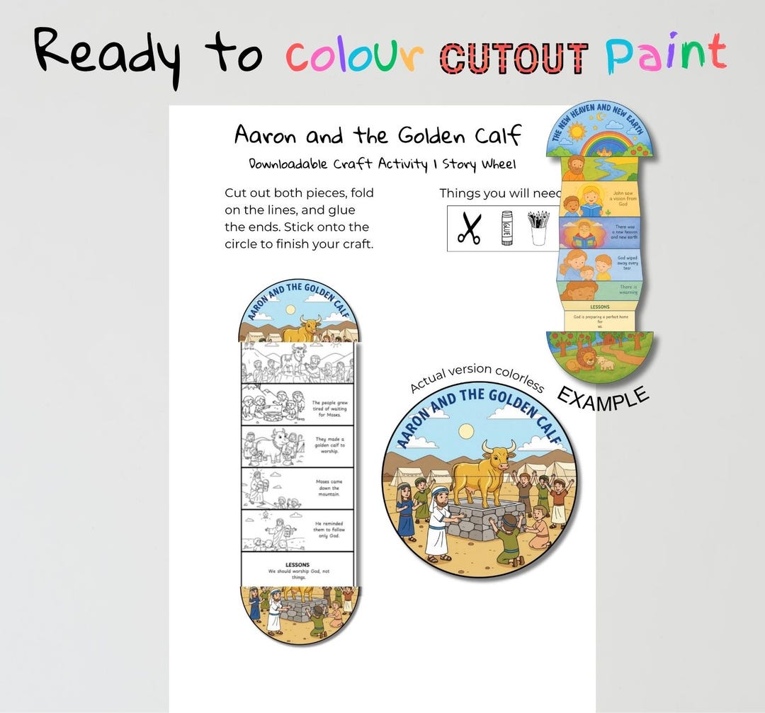 Aaron and the Golden Calf Bible Craft | Worship God Lesson | Christian ...