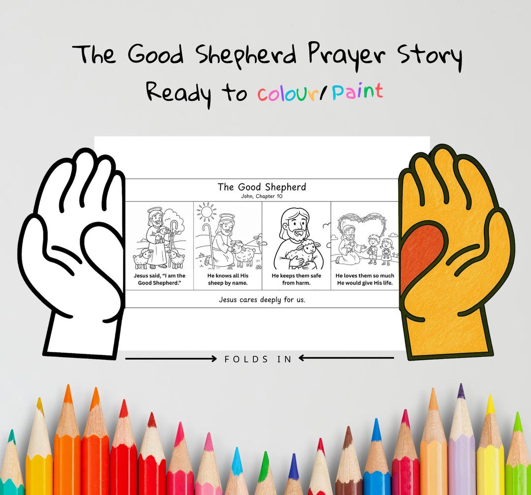 The Good Shepherd Prayer Hands Craft | Jesus Cares for Us Lesson ...