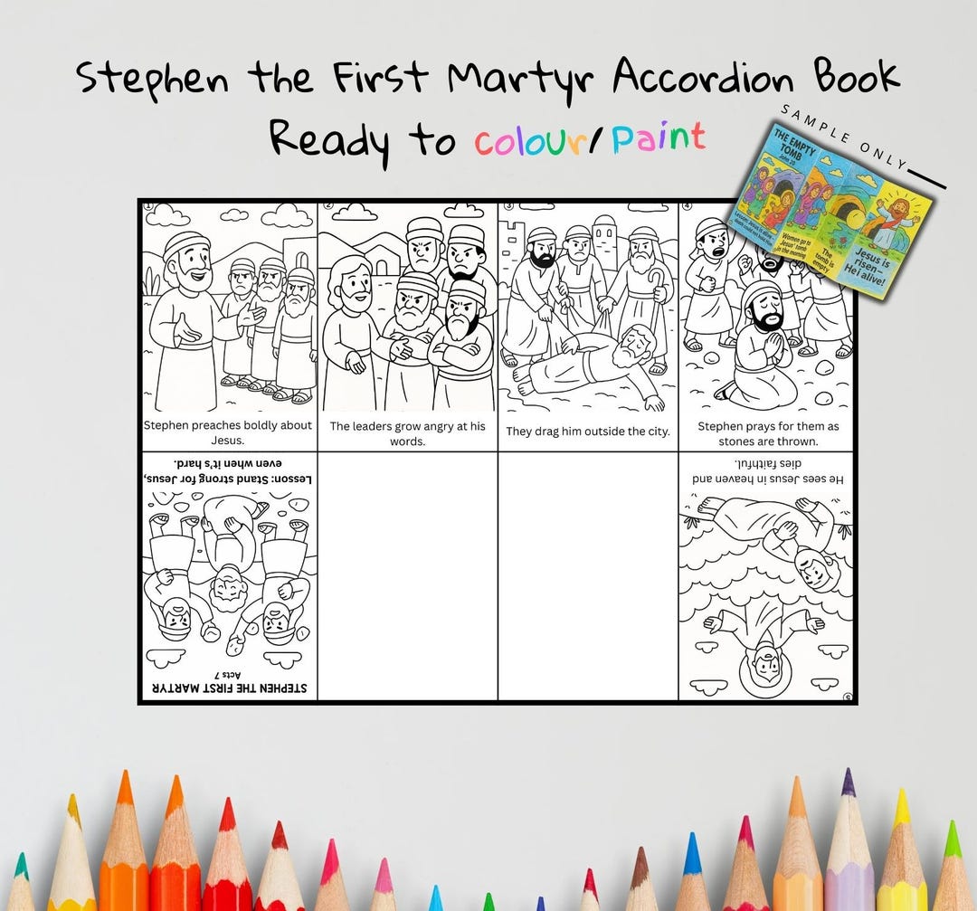 Stephen the First Martyr Bible Craft | Kids Sunday School Activity ...