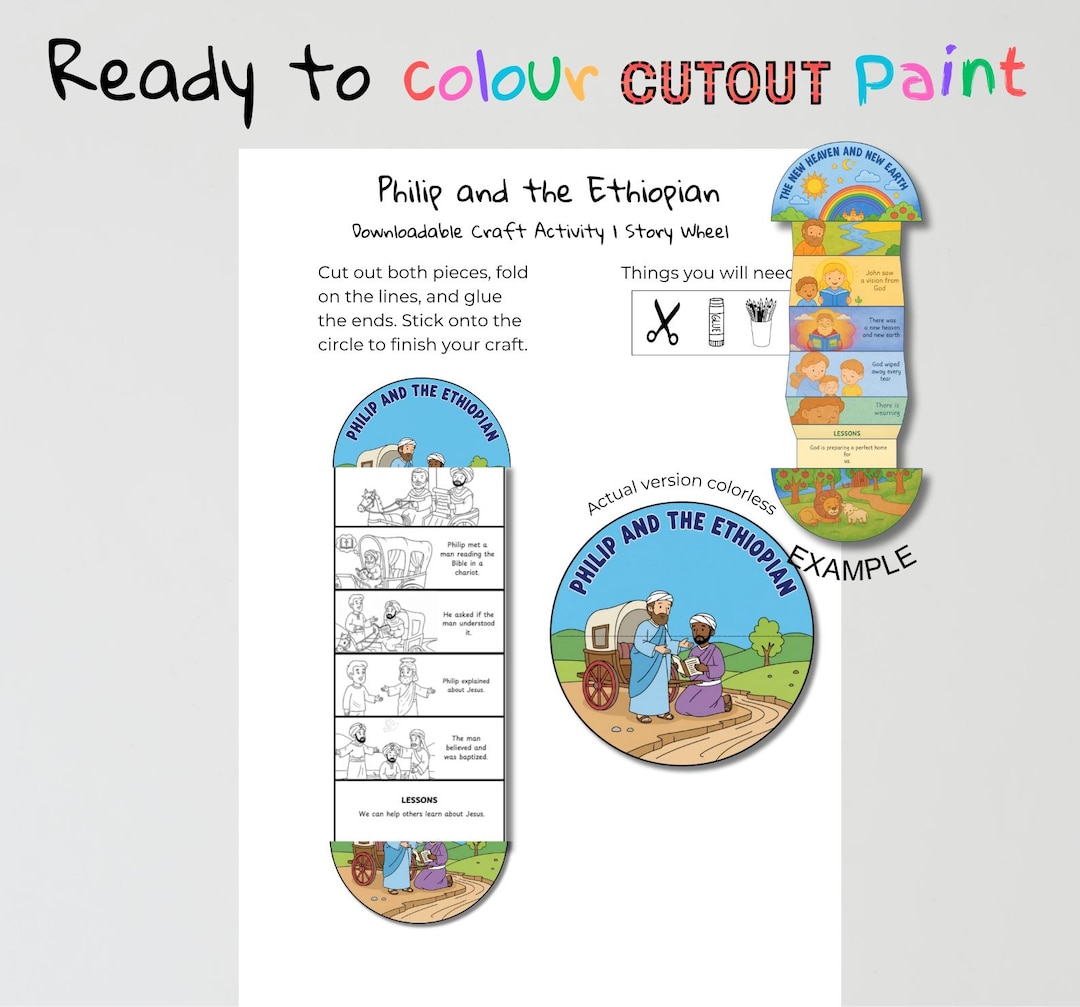 Philip and the Ethiopian Bible Craft | Sharing the Gospel Lesson ...