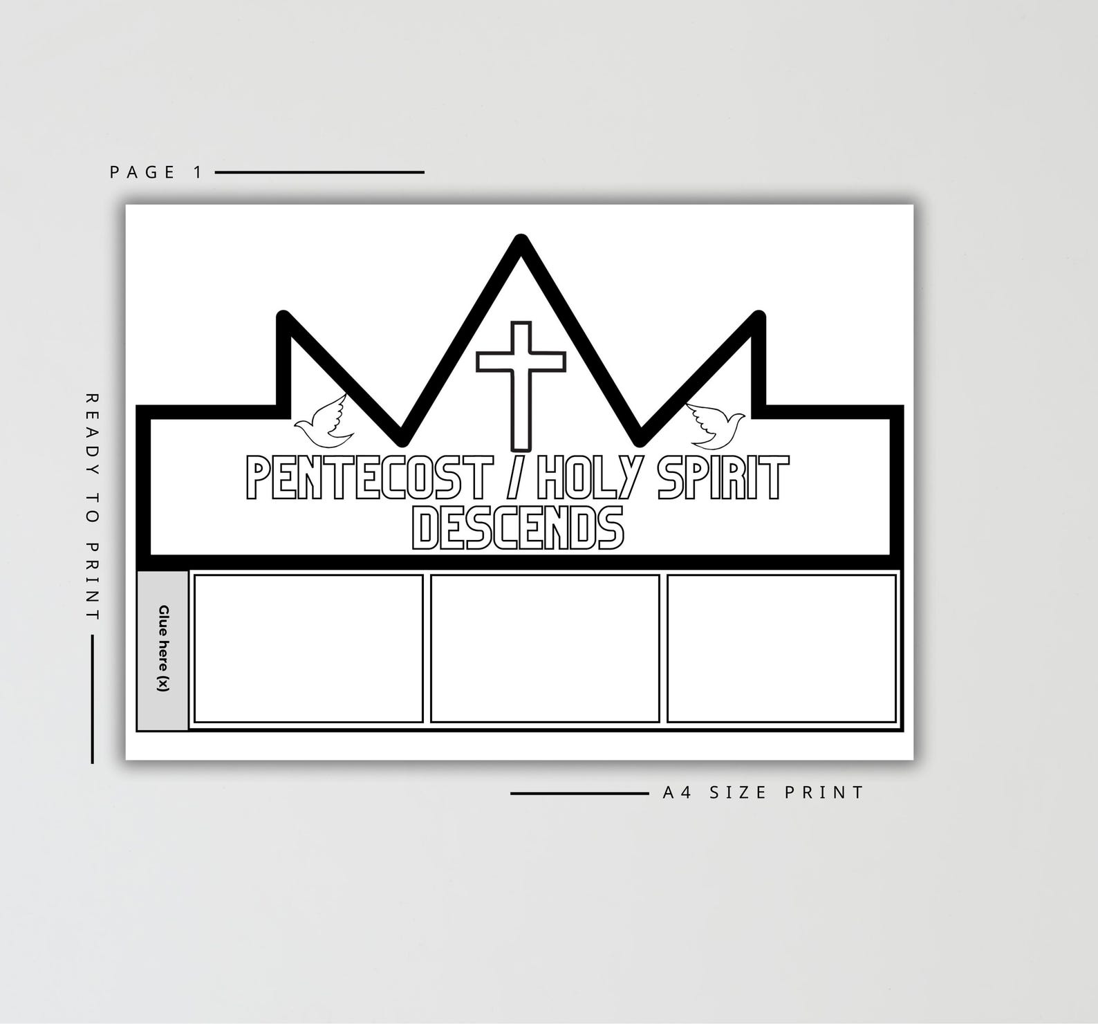 Pentecost Bible Crown Printable | Holy Spirit Coloring Craft for Kids ...