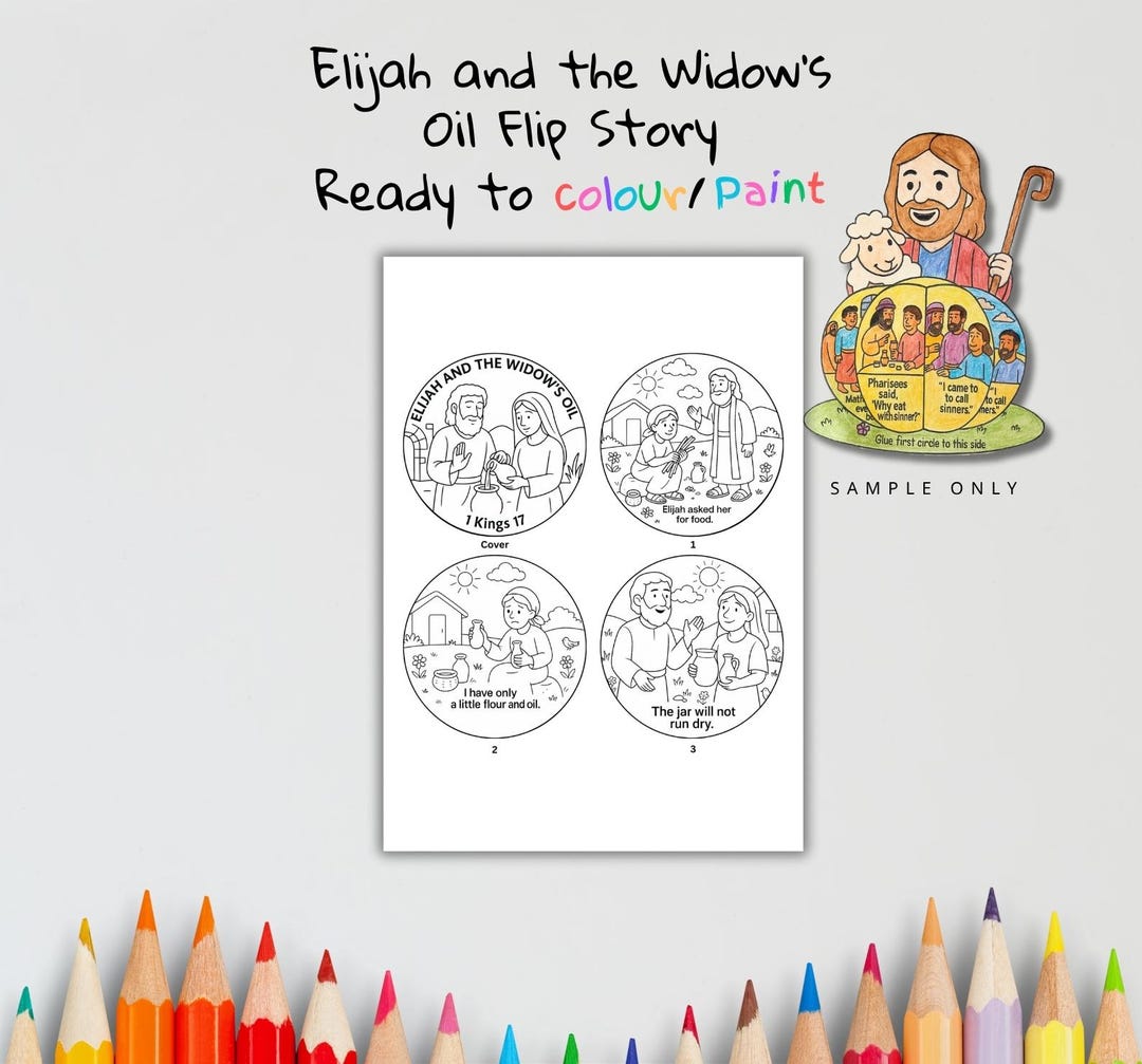 Elijah and the Widow’s Oil (1 Kings 17) | Jesus 3D Bible Story Craft ...