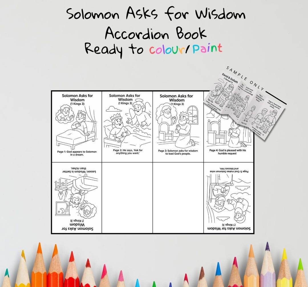 Solomon Asks for Wisdom Bible Craft | Kids Sunday School Activity ...