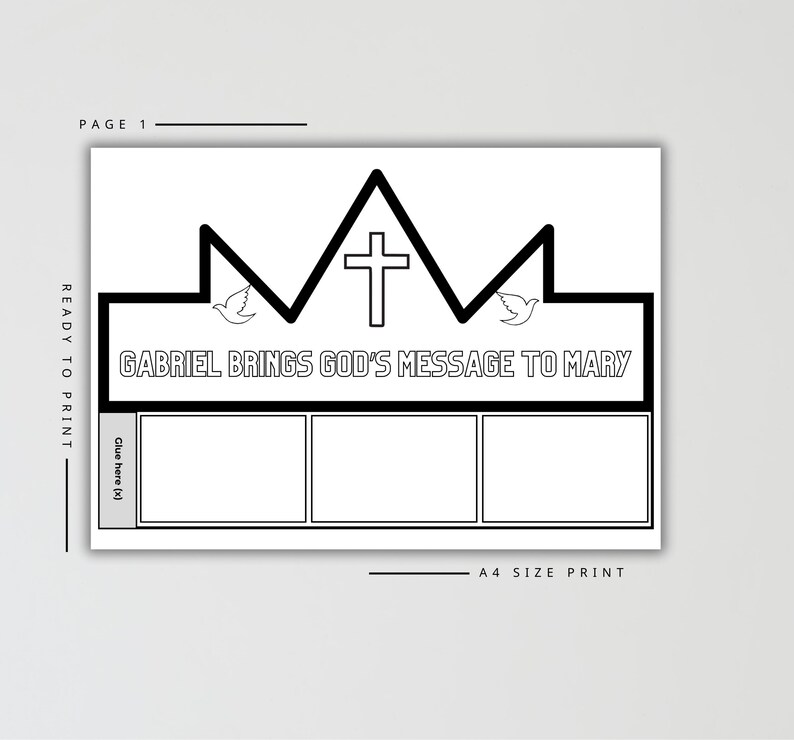 Angel Gabriel and Mary Bible Crown Printable | God’s Plan | Christian ...