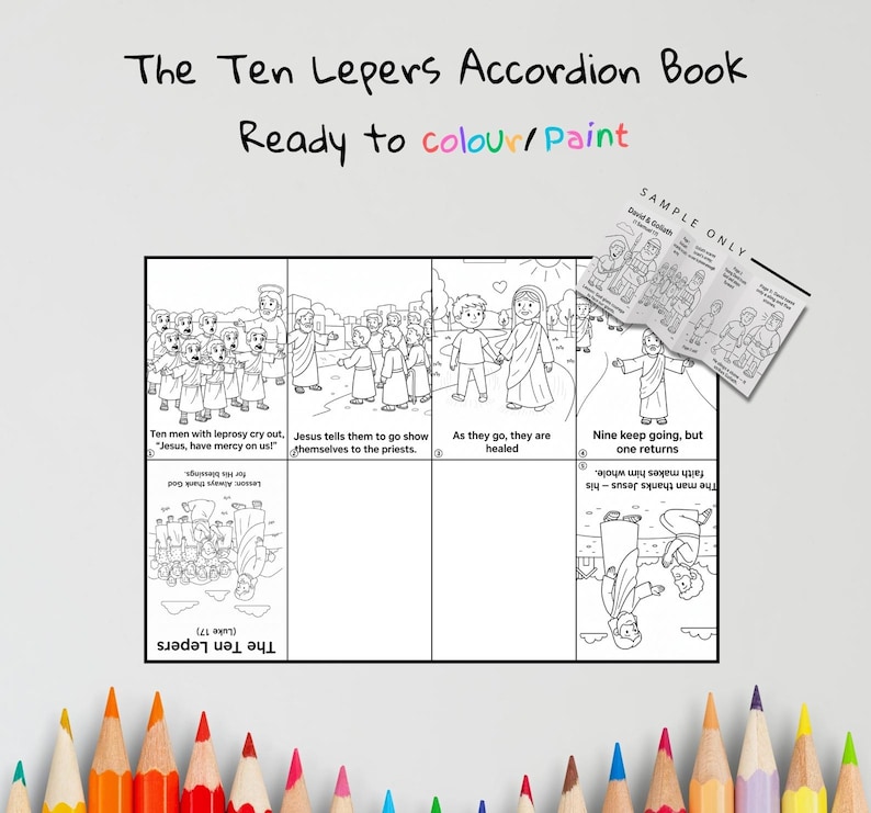 Ten Lepers Bible Craft | Kids Sunday School Activity | Bible Coloring ...