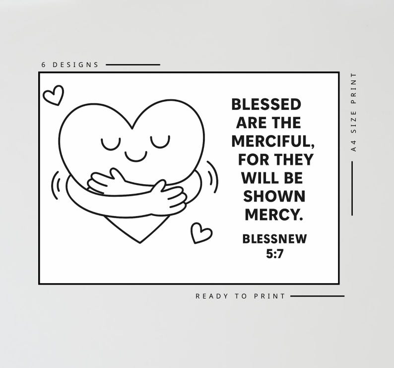 Funny Beatitudes Coloring Pages – Christian Kids Activity – Scripture ...