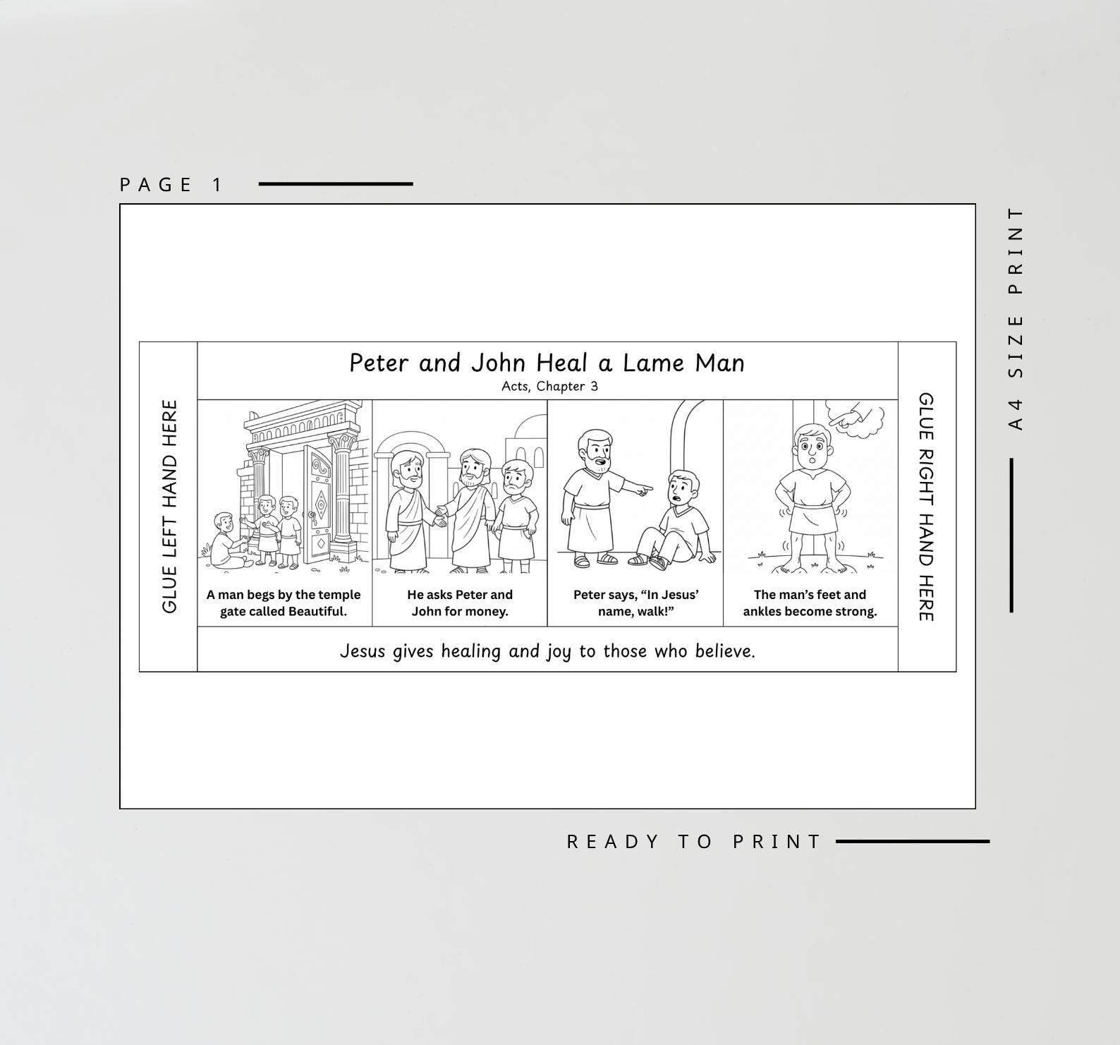 Peter & John Heal the Lame Man Prayer Hands Craft | Power in Jesus ...
