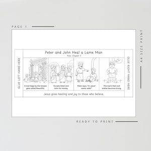 Peter & John Heal the Lame Man Prayer Hands Craft | Power in Jesus ...