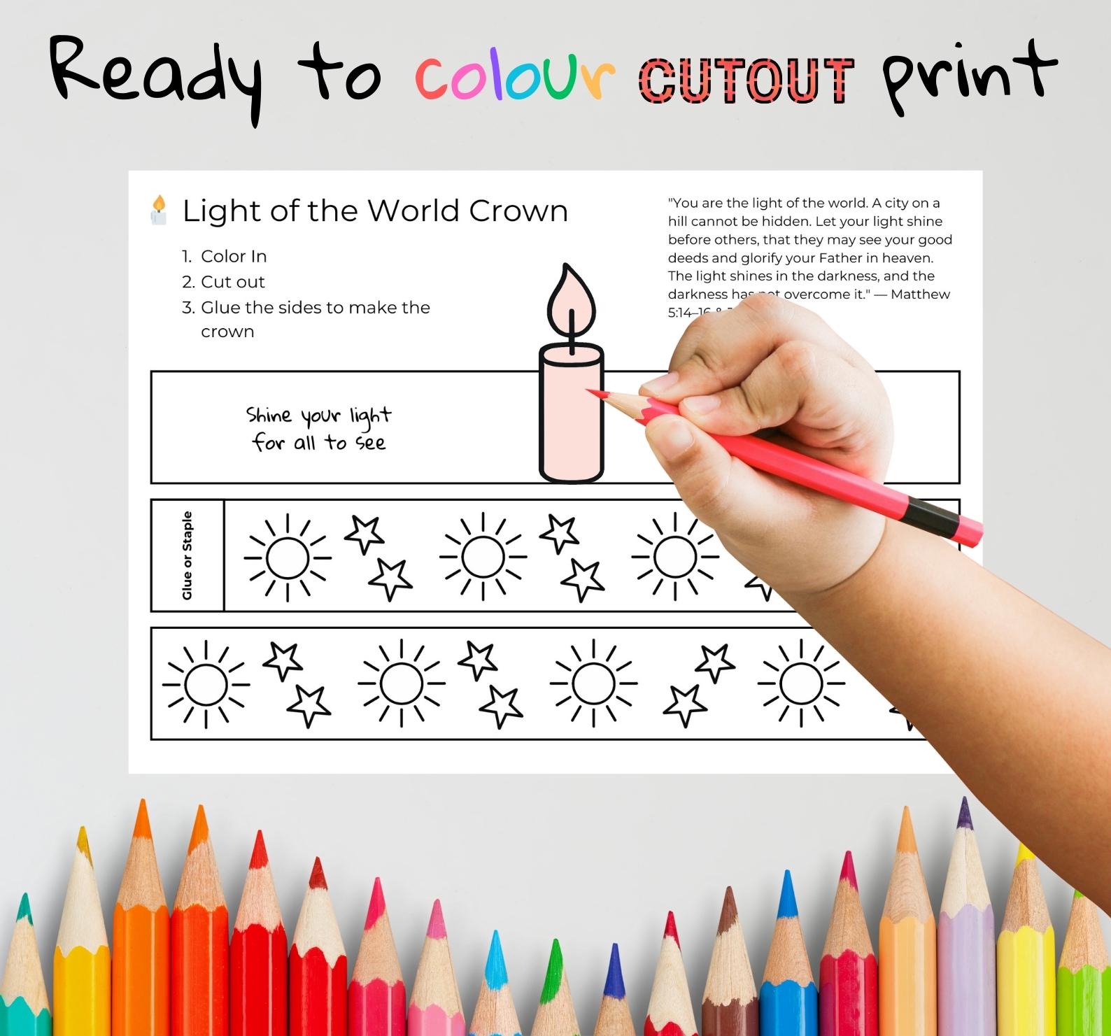 Light of the World Crown – Bible Craft for Kids – Sunday School ...