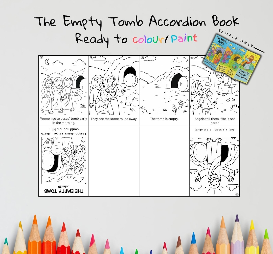 The Empty Tomb Bible Craft | Kids Sunday School Activity | Bible ...