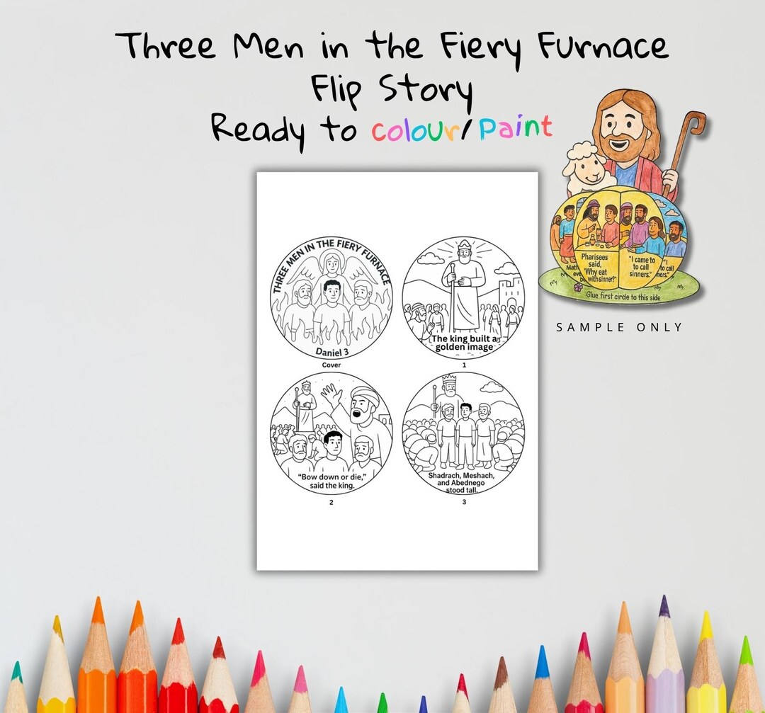 Three Men in the Fiery Furnace | Jesus 3D Bible Story Craft | Sunday ...