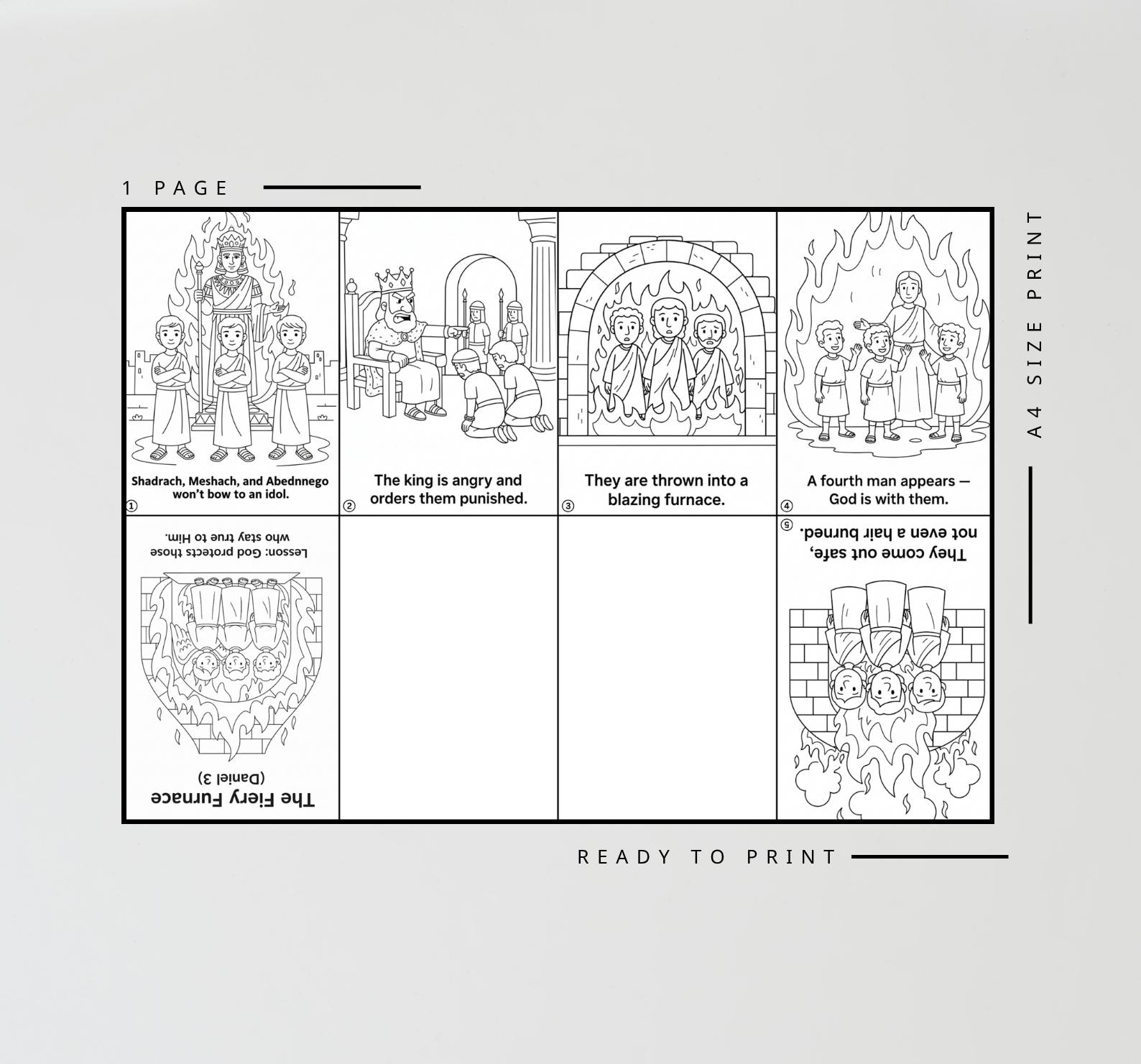 Fiery Furnace Bible Craft | Kids Sunday School Activity | Bible ...