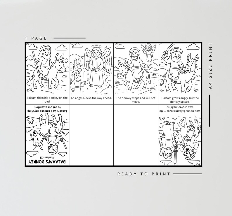 Balaam’s Donkey Bible Craft | Kids Sunday School Activity | Bible ...