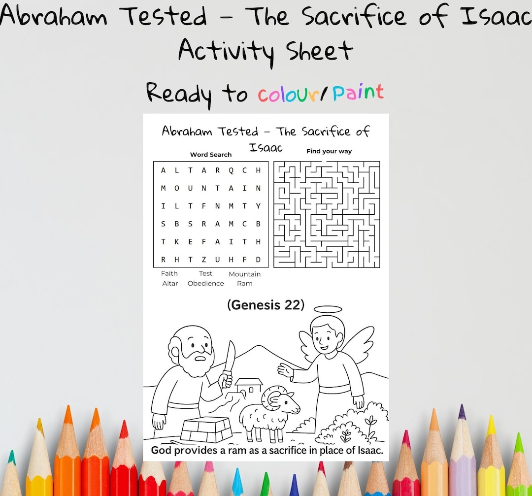 The Sacrifice of Isaac Bible Craft | Kids Bible Games | Sunday School ...