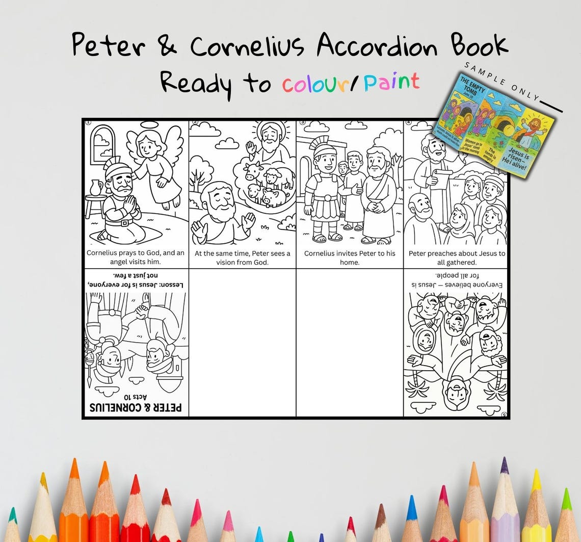 Peter and Cornelius Bible Craft | Kids Sunday School Activity | Bible ...
