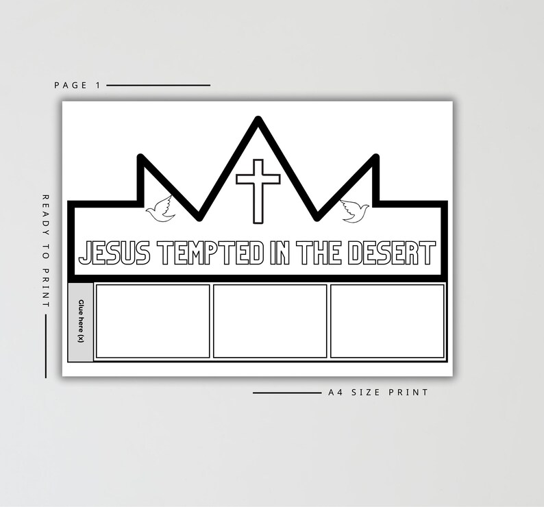 Jesus Tempted Bible Crown Printable | Choose God | Christian Printable ...