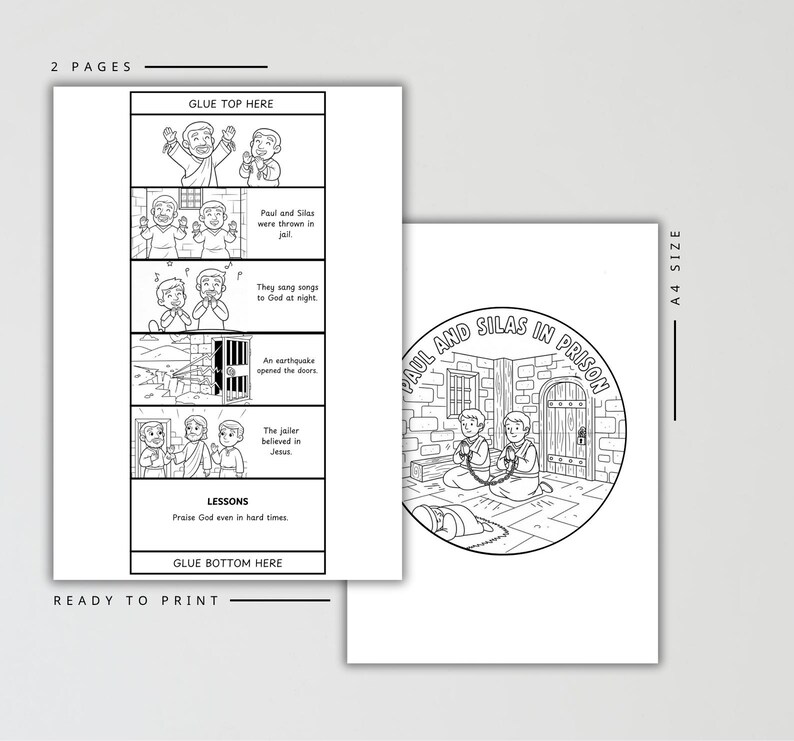 Paul and Silas in Prison Bible Craft | Praise in Hard Times Lesson ...