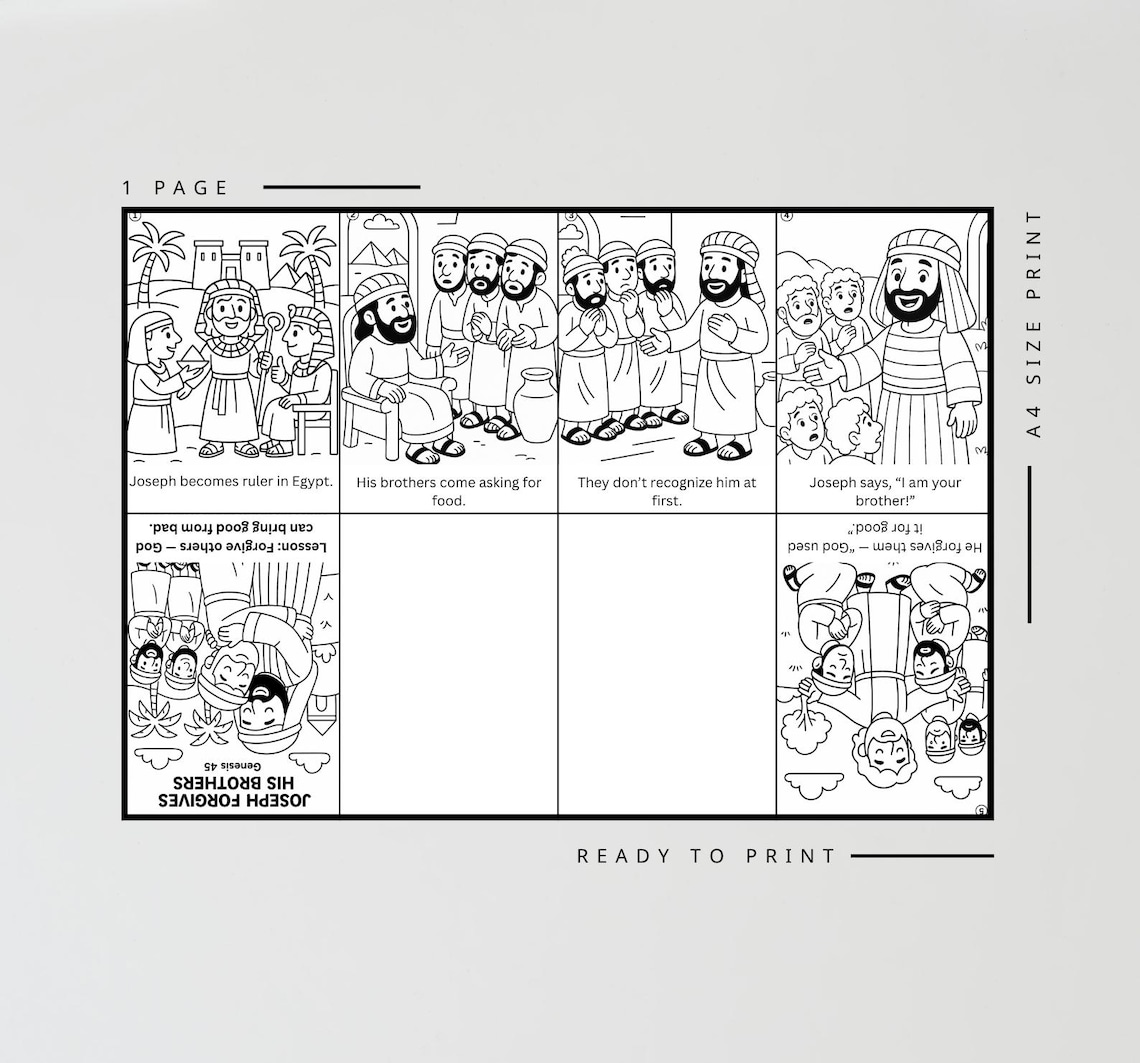 Joseph Forgives His Brothers Bible Craft | Kids Sunday School Activity ...