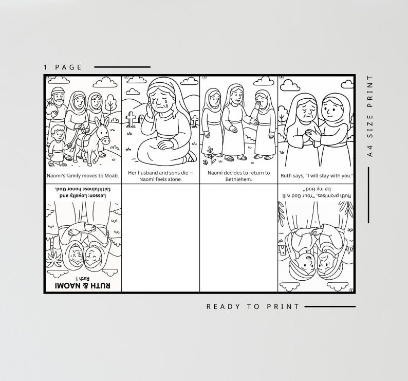 Ruth and Naomi Bible Craft | Kids Sunday School Activity | Bible ...