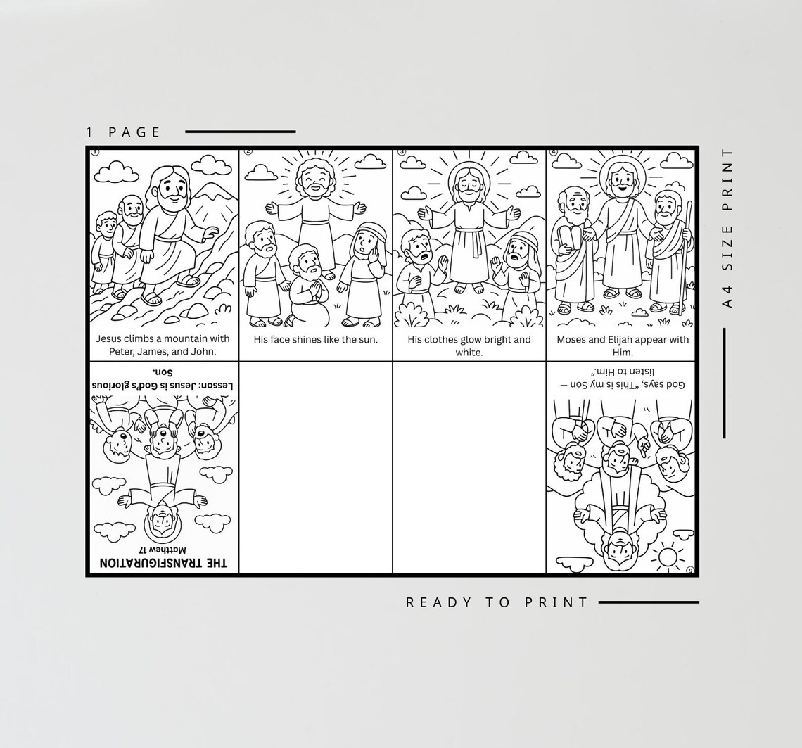 The Transfiguration Bible Craft | Kids Sunday School Activity | Bible ...
