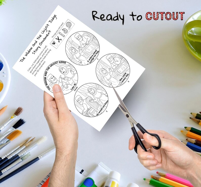 The Widow and the Unjust Judge (luke 18) | 3D Bible Story Ornament ...