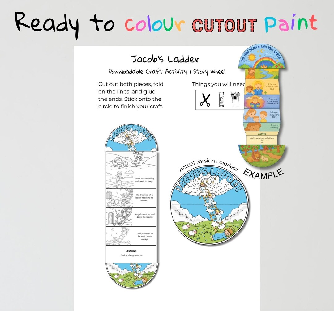 Jacob’s Ladder Bible Craft | God’s Promise & Presence Lesson ...