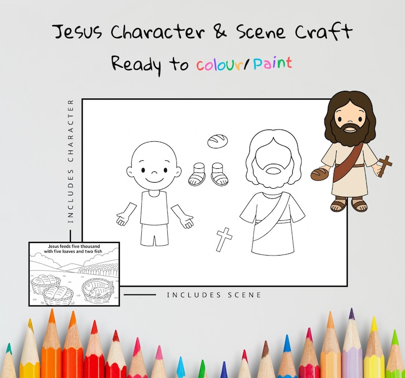 Jesus Feeds the Five Thousand-bible Craft-sunday School Bible Activity ...