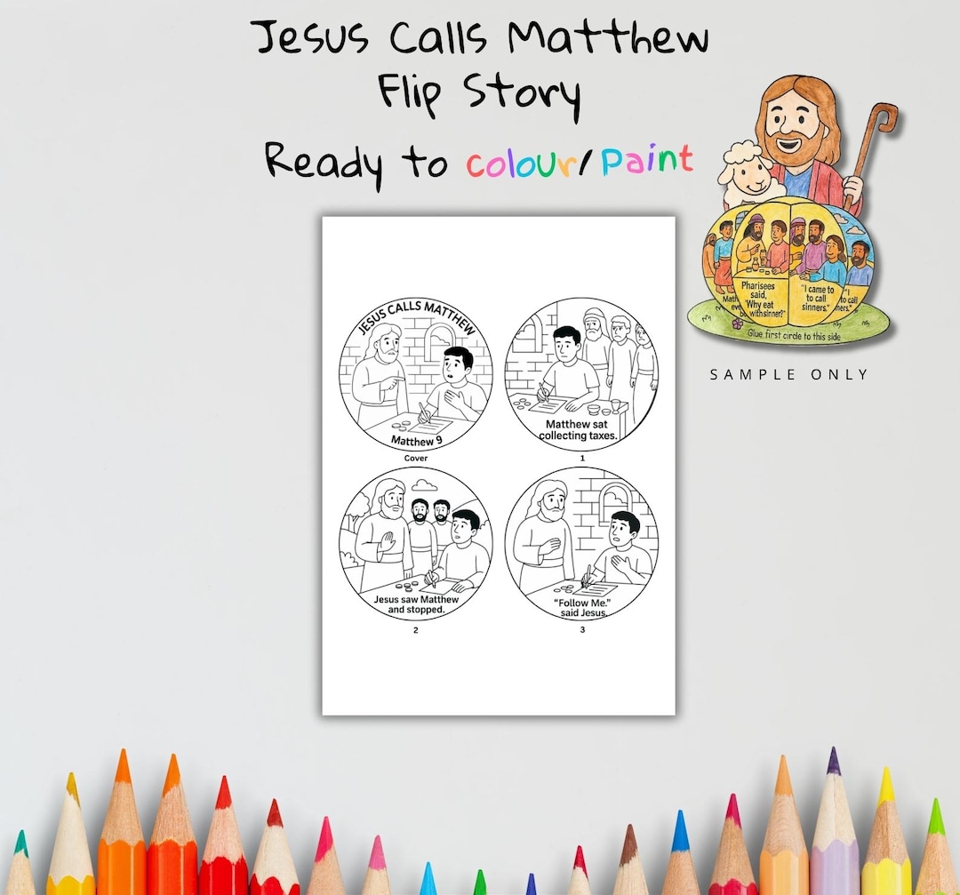 Jesus Calls Matthew (matthew 9) | Jesus 3D Bible Story Craft | Sunday ...