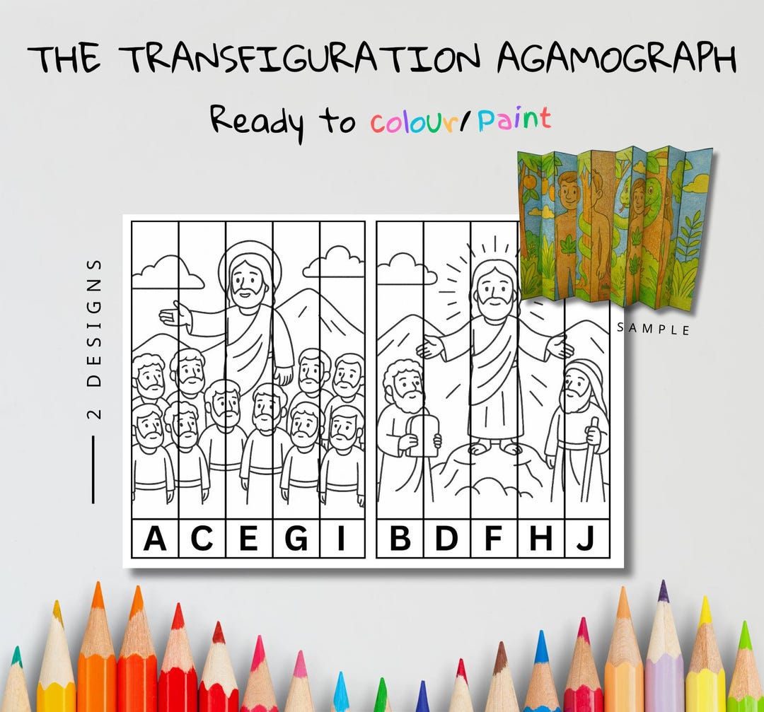 Printable Transfiguration of Jesus Agamograph – Jesus Shines in Glory ...
