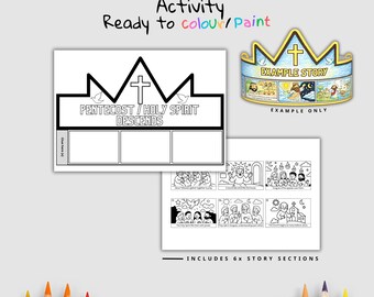 Pentecost Kids Bible Craft Door Hanger | Holy Spirit Descends Craft ...
