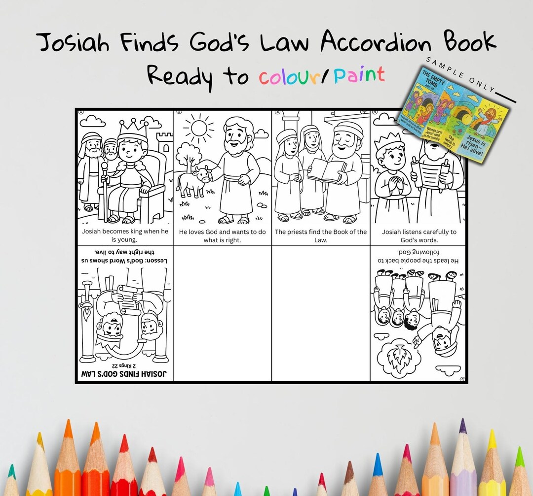 Josiah Finds God’s Law Bible Craft | Kids Sunday School Activity ...