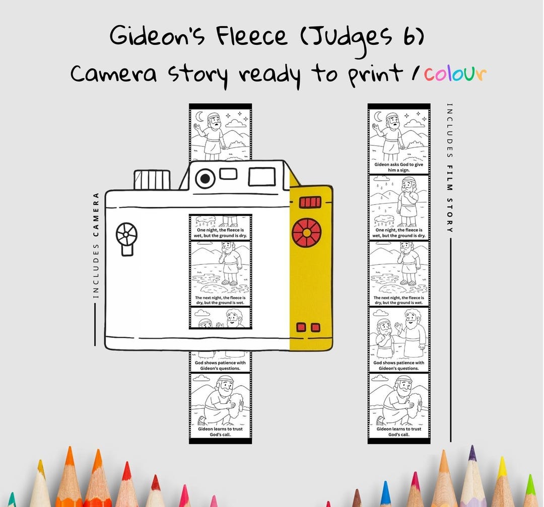 Gideon’s Fleece Bible Camera Film Craft | Kids Bible Story Activity ...
