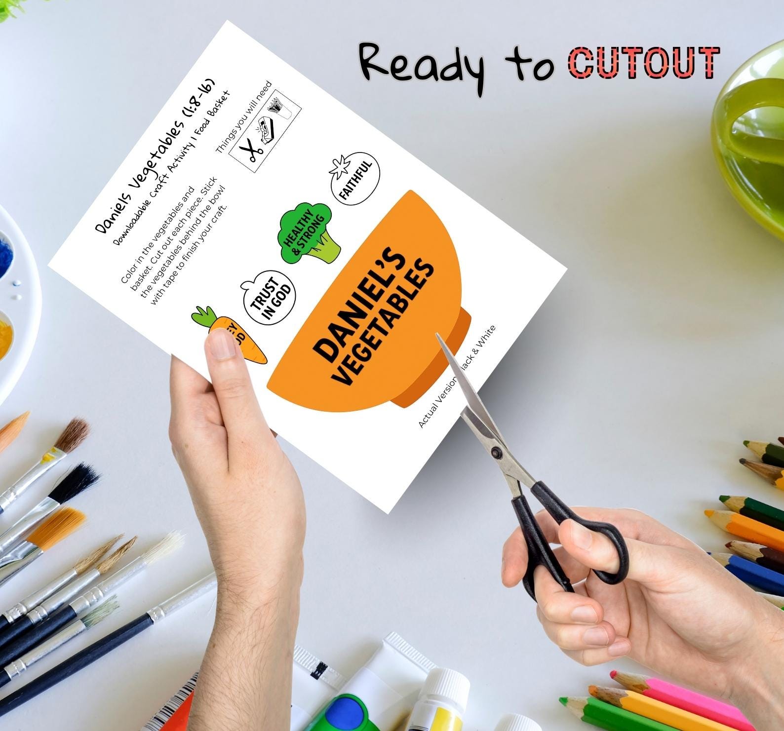 Daniel’s Vegetables Bible Craft | Sunday School Activity | Printable ...